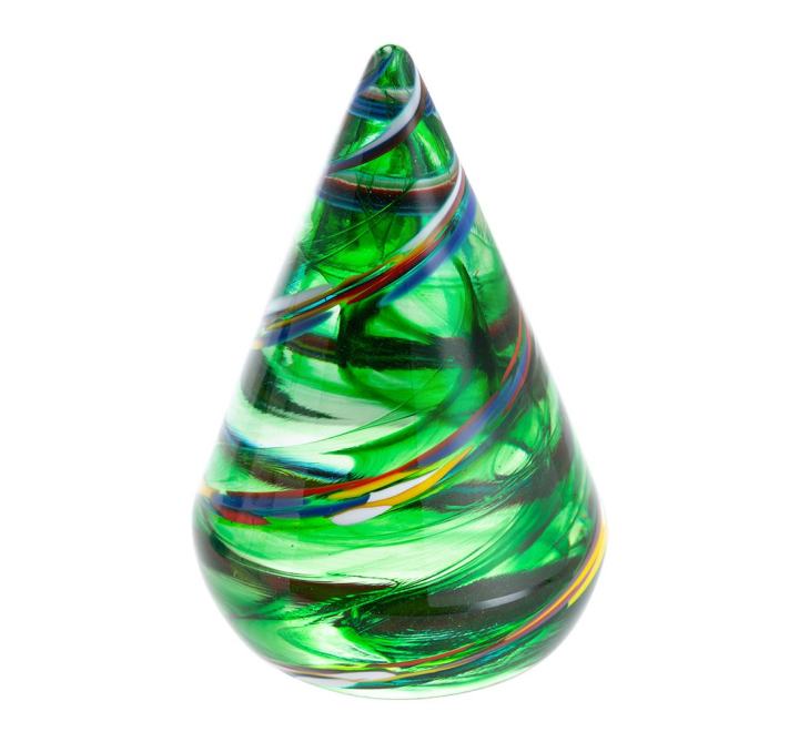 Pine Christmas Tree Large Glass Paperweight, 130mm | Caithness Glass
