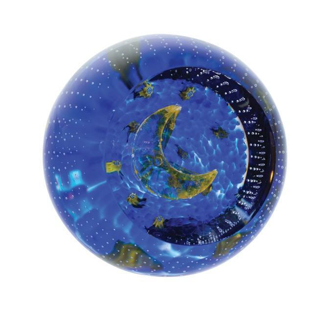 To the Moon and Back Glass Paperweight, 60mm (Love) | Caithness Glass