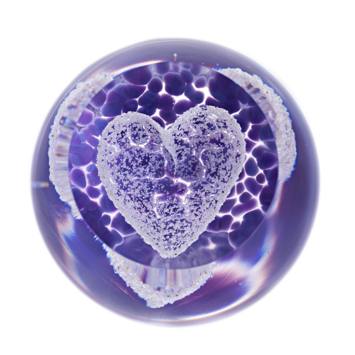 Purple Heart Glass Paperweight (Special Moments) - 50mm -| Caithness ...